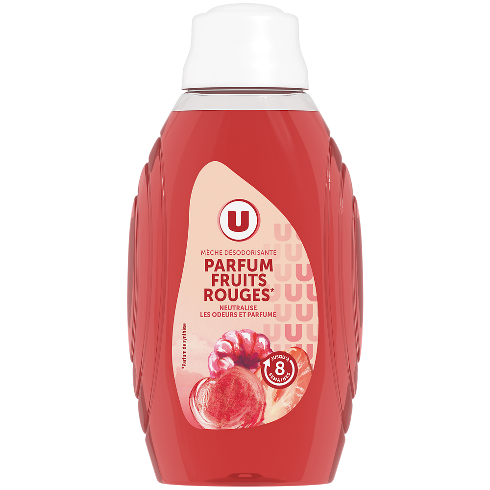 U Mèche désodorisante 2 en 1 parfum fruits rouges flacon de 375ml ...